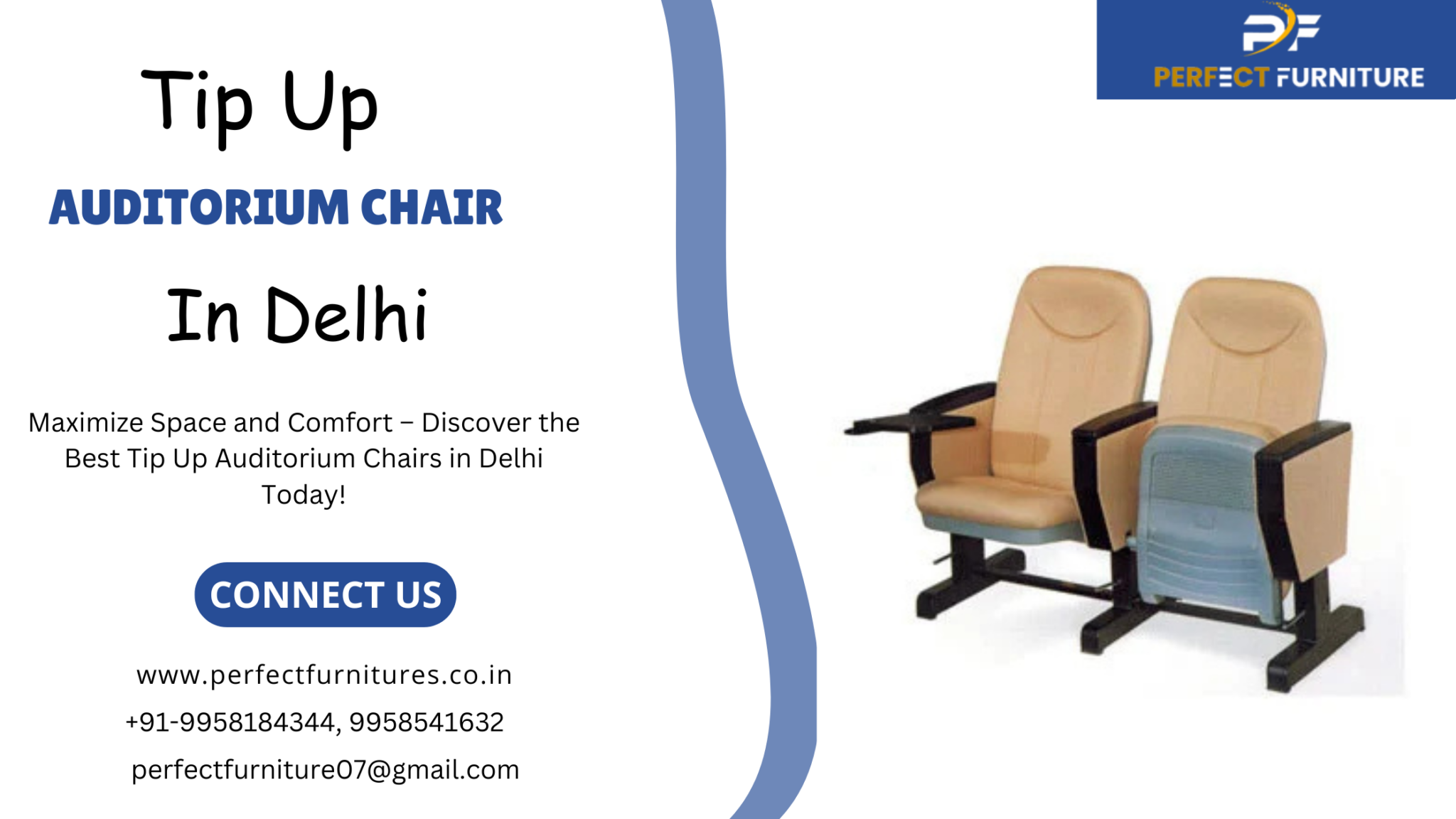 Durable Tip-Up Chairs for Auditoriums in Delhi